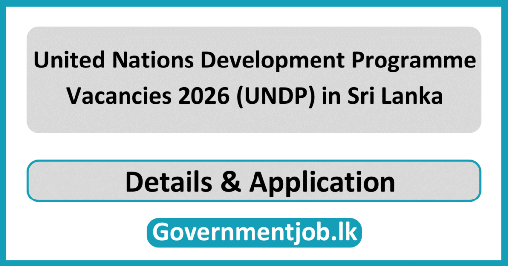 United Nations Development Programme Vacancies 2026 (UNDP)