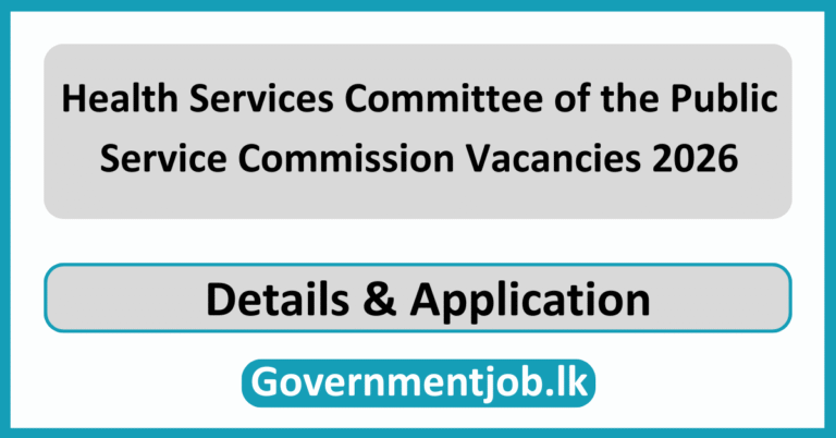 Health Services Committee of the Public Service Commission Vacancies 2026