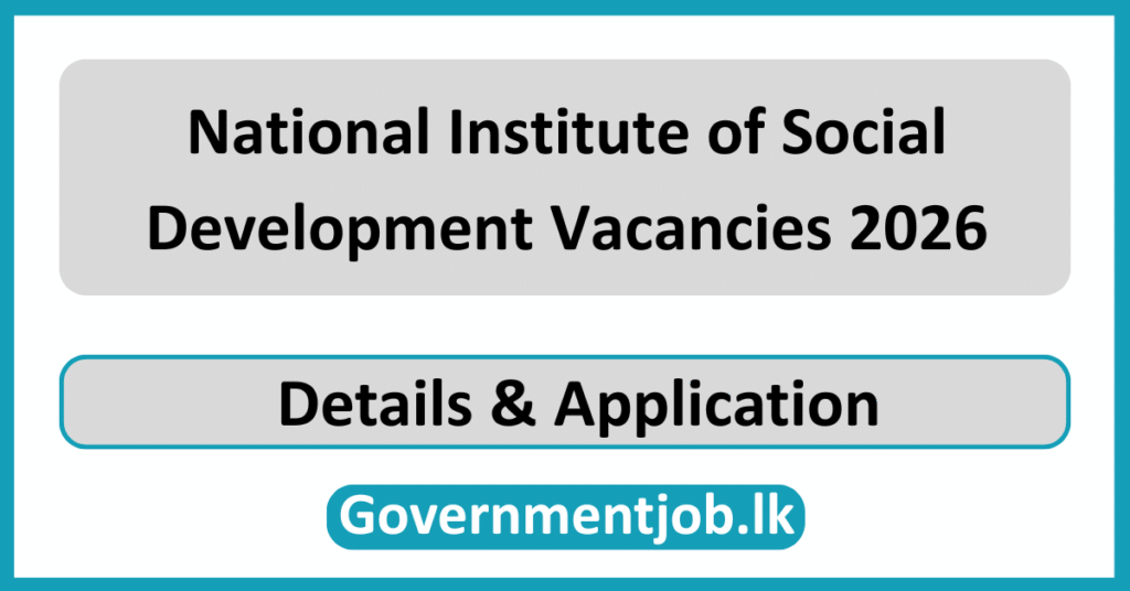 National Institute of Social Development Vacancies 2026