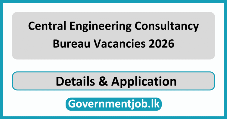 Central Engineering Consultancy Bureau Vacancies 2026 (CECB)