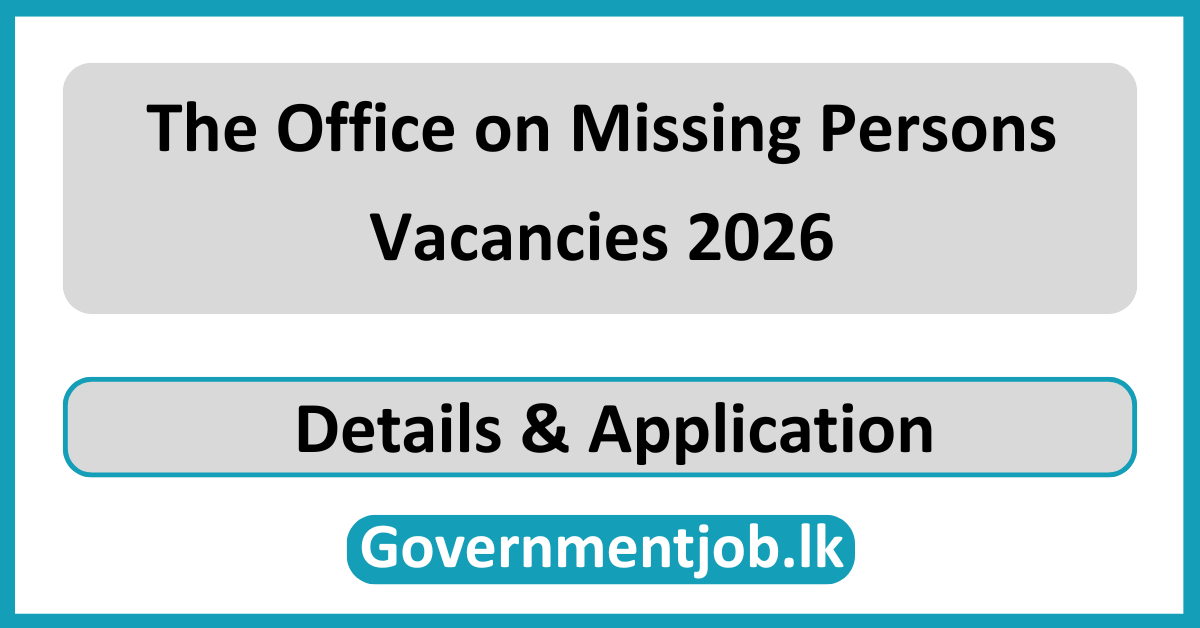 The Office on Missing Persons Vacancies 2026 Application Form